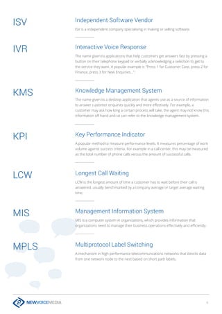 Call center Terminology | PDF | Cloud Computing | Internet