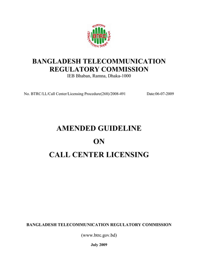 Callcentre guidelines | PDF