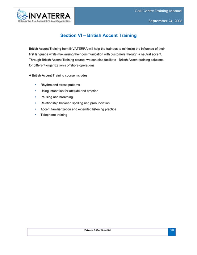 Call centre training manual | PDF | Sales | Business