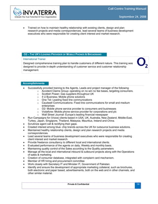 Call centre training manual | PDF