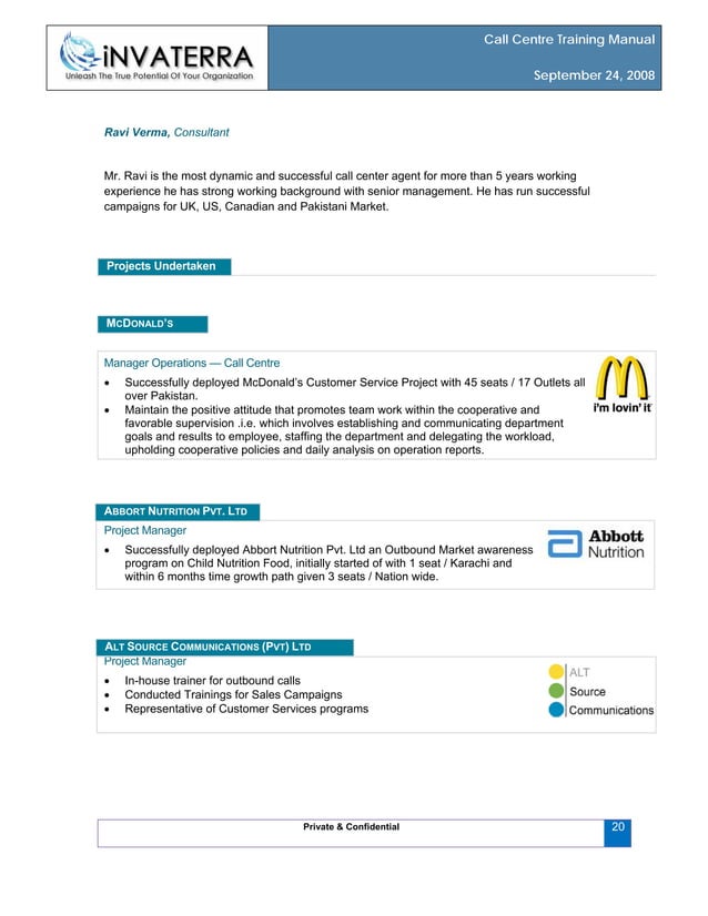 Call centre training manual | PDF | Sales | Business