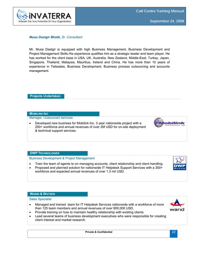 Call centre training manual | PDF | Sales | Business