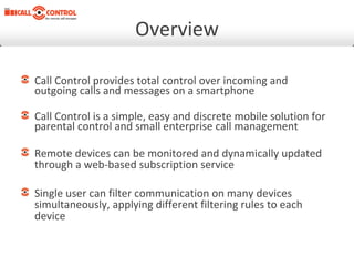 Call Control Guided Tour | PPT