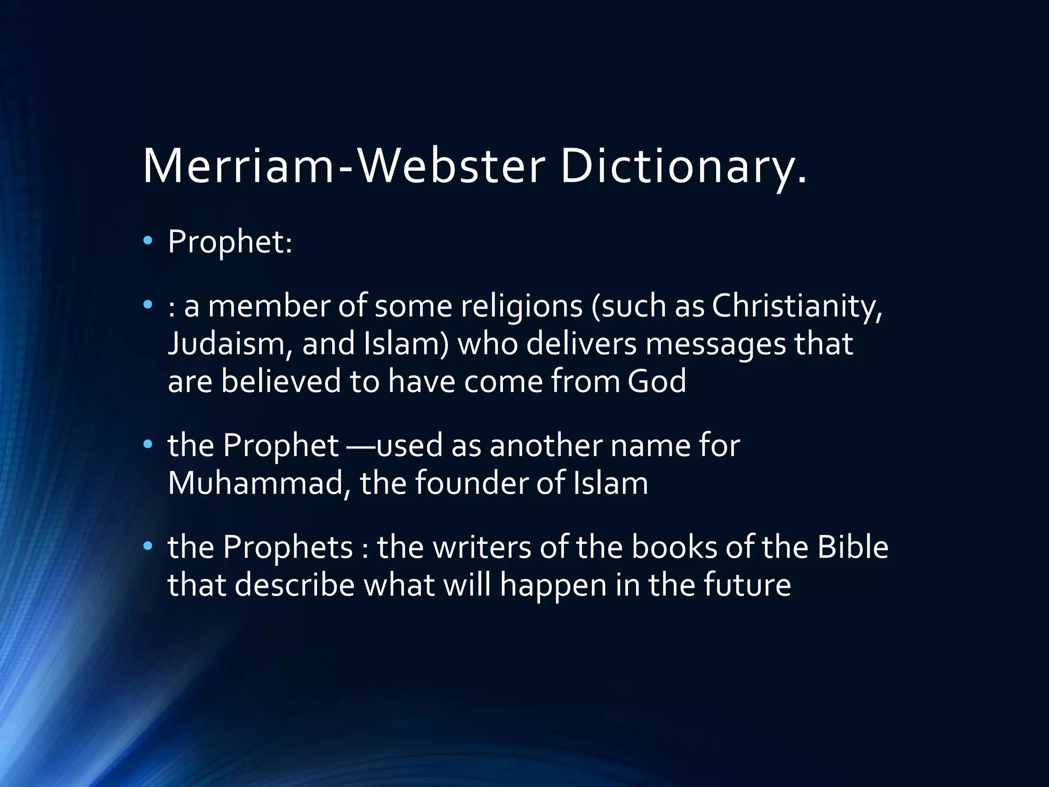 Are you called to be a Prophet? Called, chosen, and empowered | PPTX