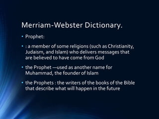 Are you called to be a Prophet? Called, chosen, and empowered | PPTX