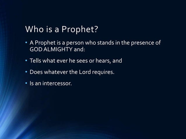 Are you called to be a Prophet? Called, chosen, and empowered | PPTX ...