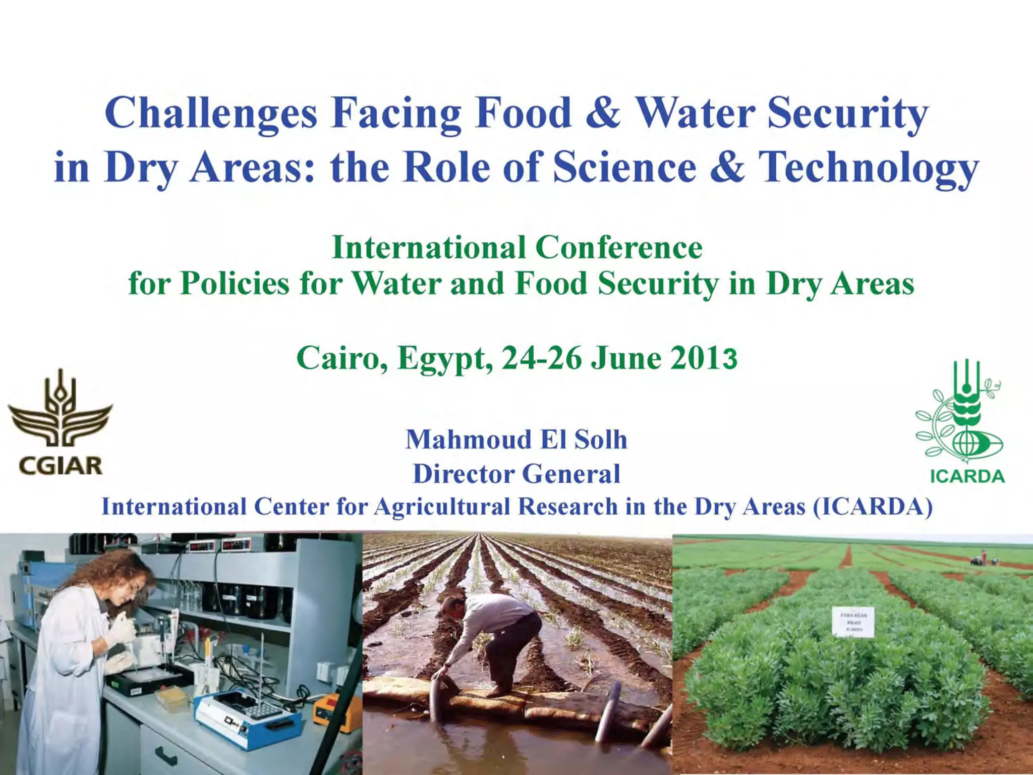 Role of Science and Technology in Food & Water Security in Drylands | PDF