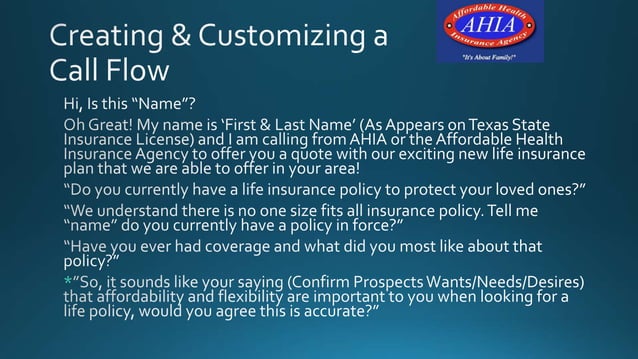 Call flow(scripting)call center training sales | PPTX