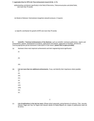 Call for nomination main awards for website | PDF