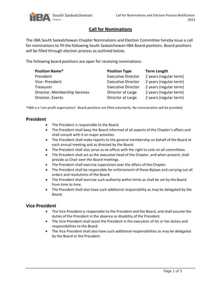 Call for Nominations | PDF