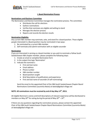 Call for Nominations | PDF