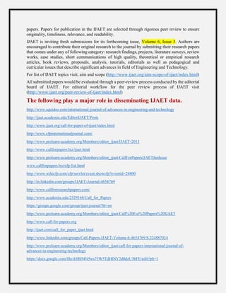 Call for paper and participation | PDF