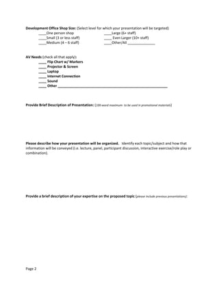 Call for Presenters - AFPRI 2013 | PDF