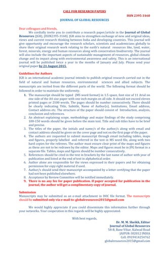 Call for research paper | PDF