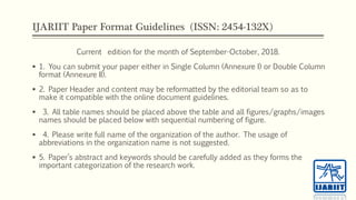 Submit Your Research Paper | Publish Research Paper | IJARIIT Journal | PPT