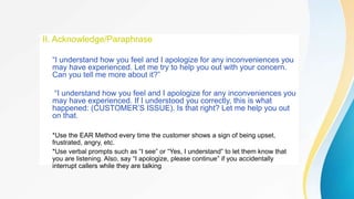 Call handling guidelines | PPTX