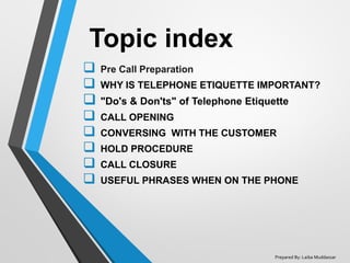 Call handling ettiqutes | PDF
