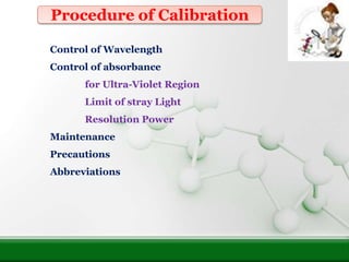 Callibration of Spectrophotometer.pptx