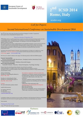 ICSD 2015, 5-6 June 2015,Gregorian University,Rome Italy | PDF ...