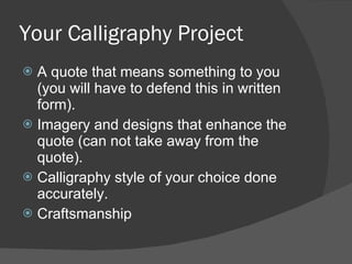 Calligraphy | PPT | Arts and Crafts | Hobbies & Interests