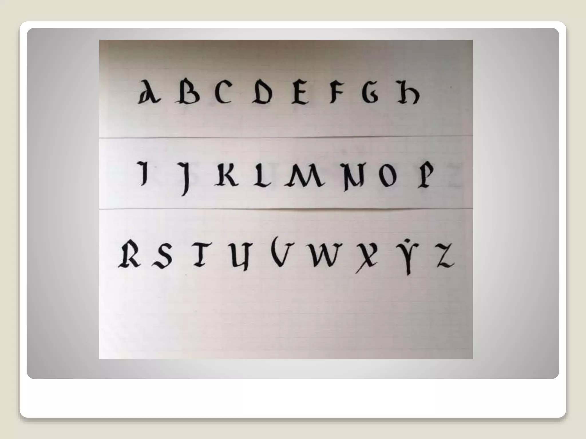 Calligraphy "Past and Present" | PPT