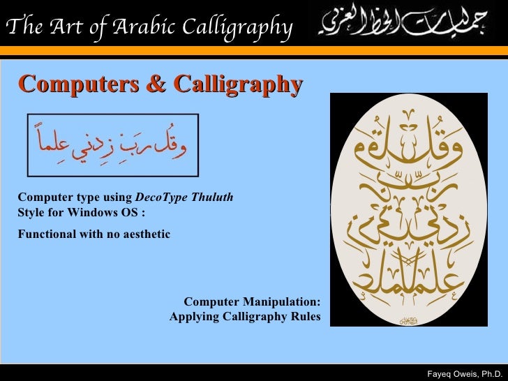 Calligraphy presentation