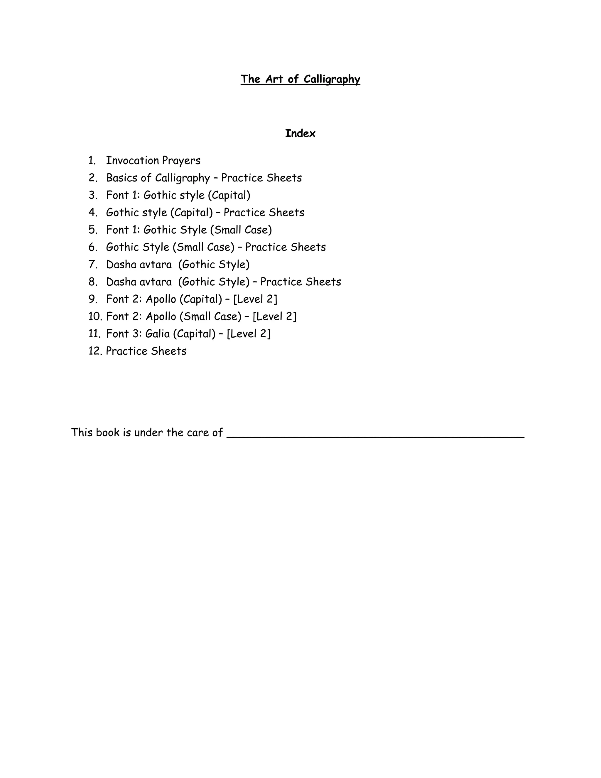 Calligraphy 09 12 | PDF