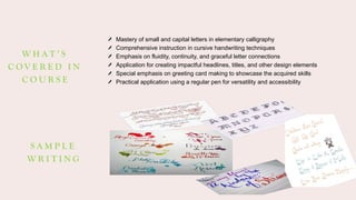 Handwriting and calligraphy for secondary 2.pptx