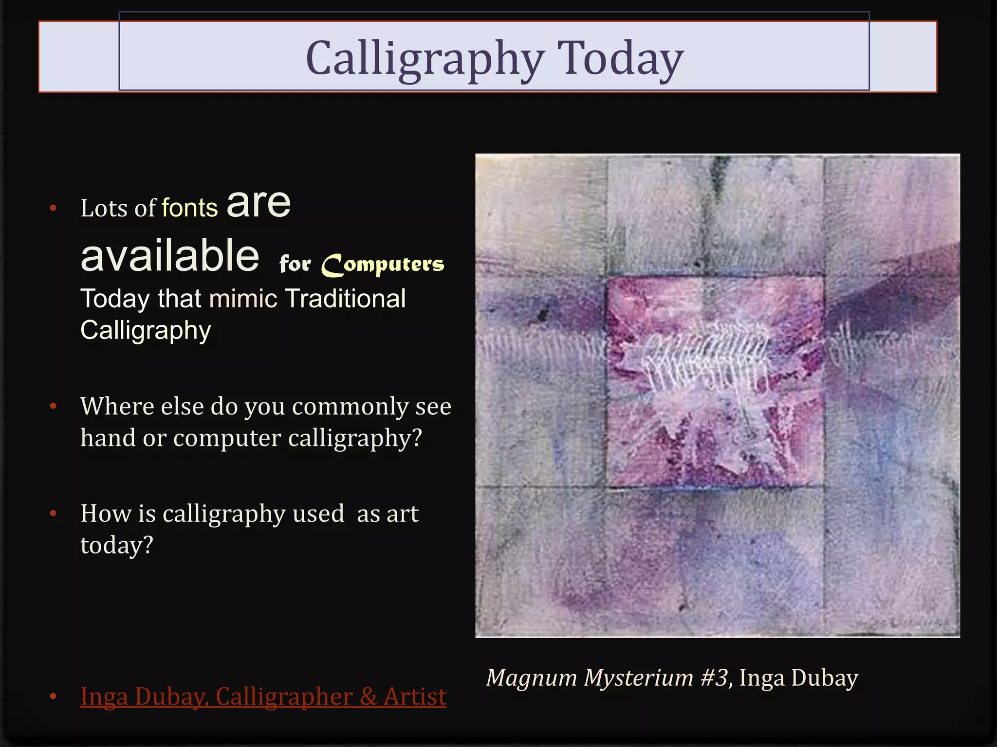 History of Calligraphy | PPTX