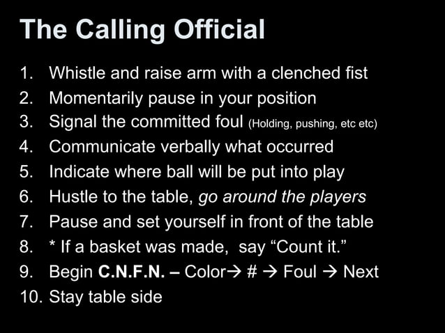 Calling Fouls | PPT