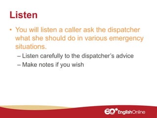 Calling 9-1-1 | PPTX