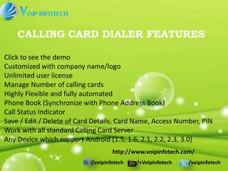 Calling card dialer for android | PPTX
