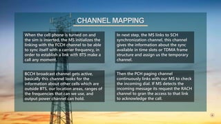 Calling Procedure and Channel Mapping in GSM Network | PPTX
