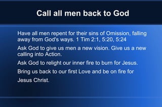 Calling Men Into Action | ODP