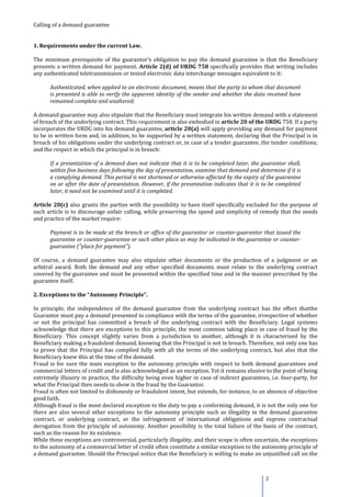 Calling of a demand guarantee | PDF | Life Insurance | Insurance