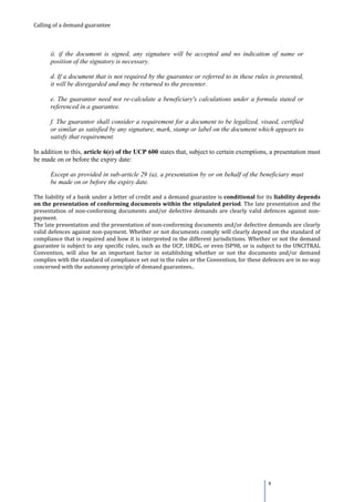 Calling of a demand guarantee | PDF | Life Insurance | Insurance