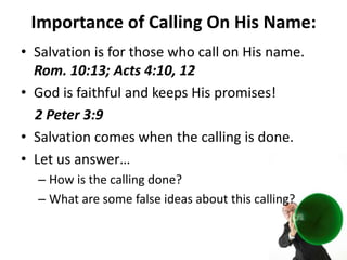 Calling on the name of the lord | PPTX | Christianity | Religion ...