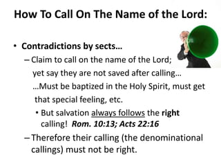Calling on the name of the lord | PPTX | Christianity | Religion ...