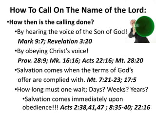 Calling on the name of the lord | PPTX | Christianity | Religion ...