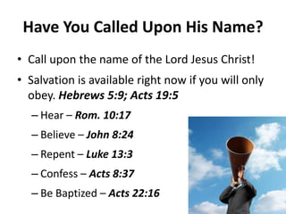 Calling on the name of the lord | PPTX