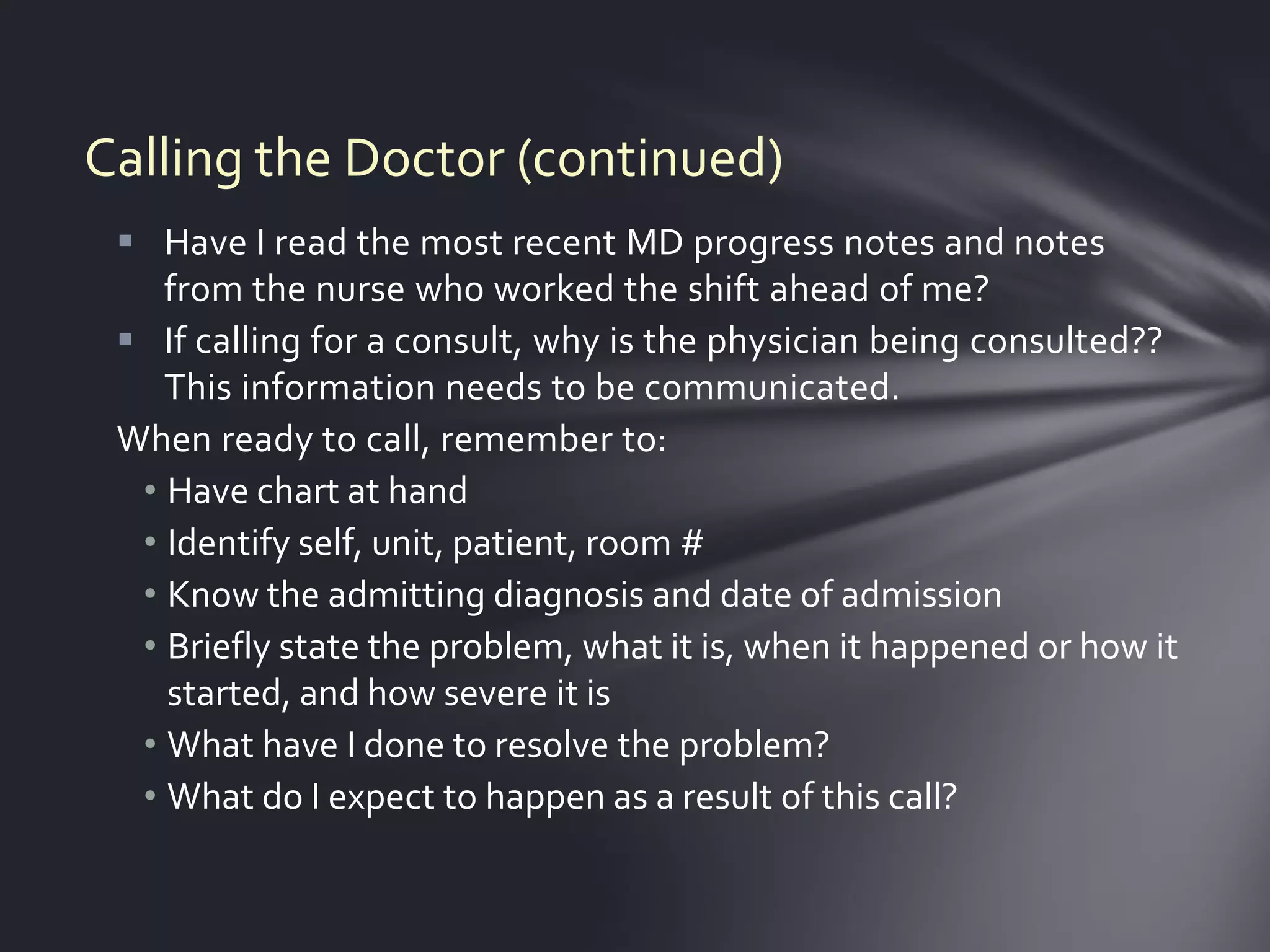 Calling the doctor | PPTX