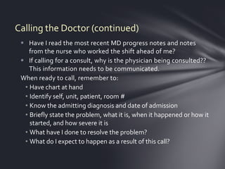 Calling the doctor | PPTX