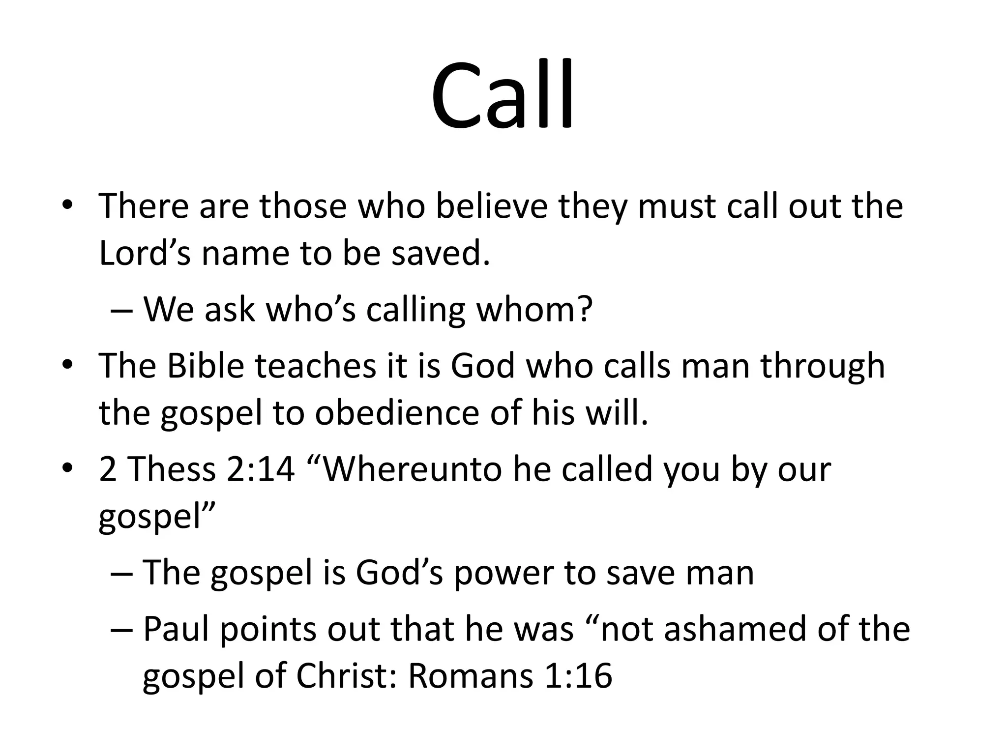 Calling upon the name of the lord | PPTX