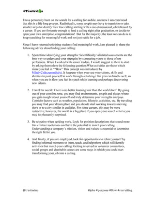 Calling vs Job | DOCX