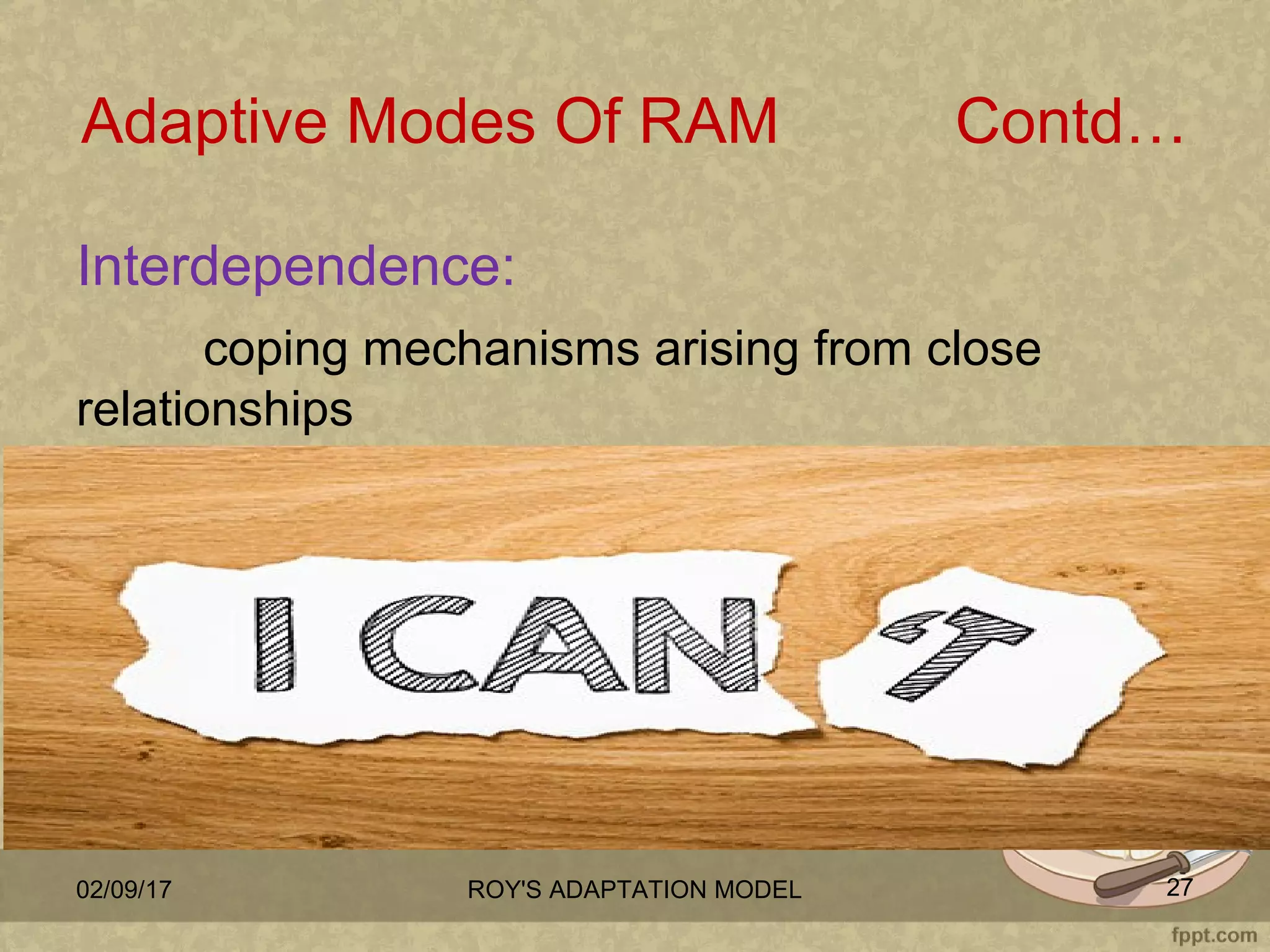 Roy's Adaptation Model | PPT