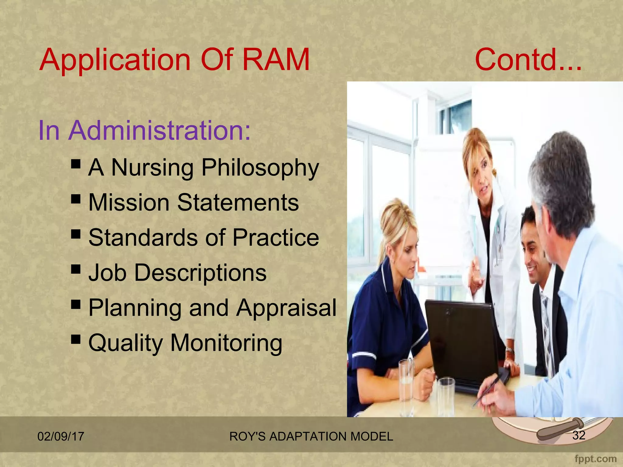 Roy's Adaptation Model | PPT