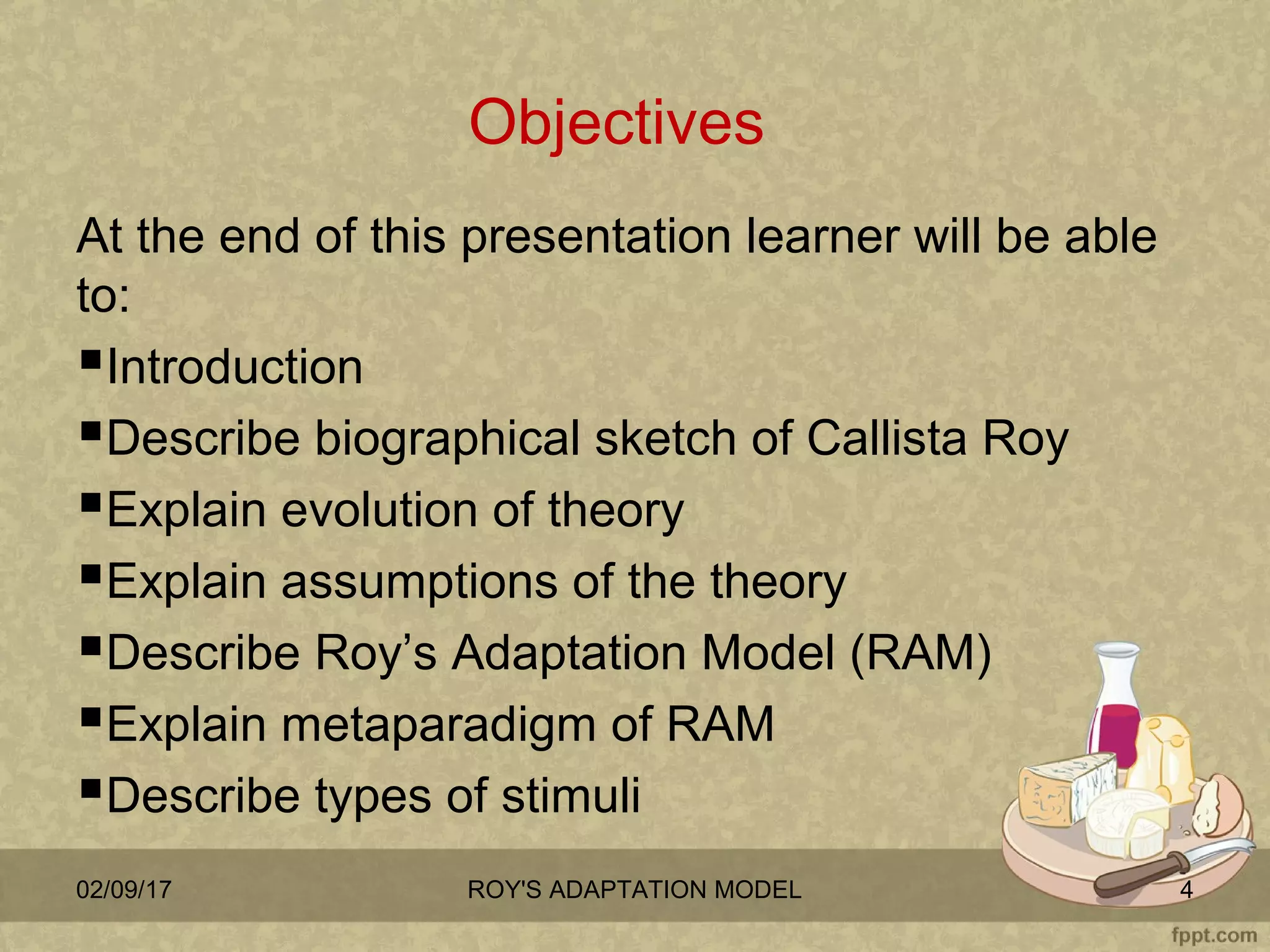 Roy's Adaptation Model | PPT