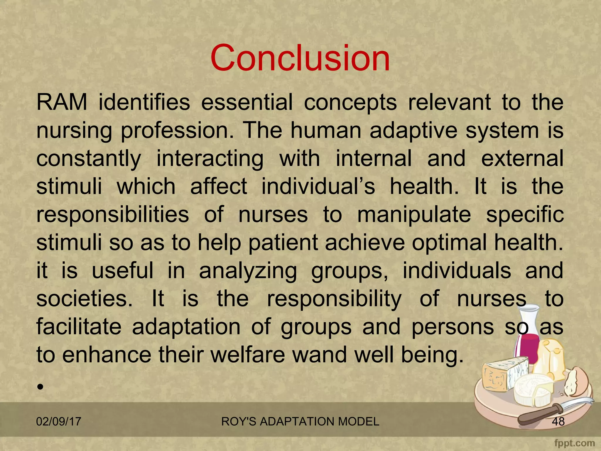 Roy's Adaptation Model | PPT