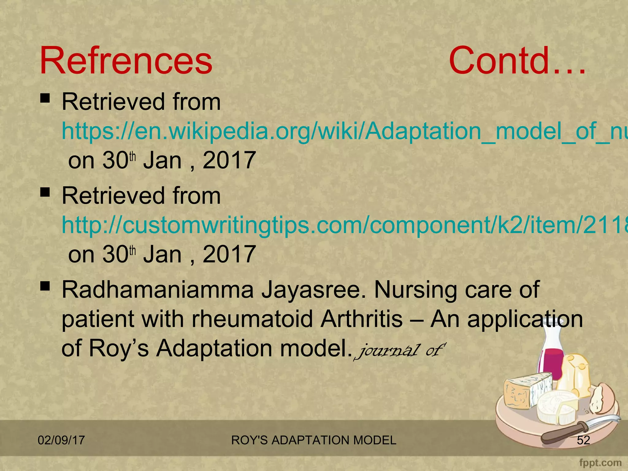 Roy's Adaptation Model | PPT