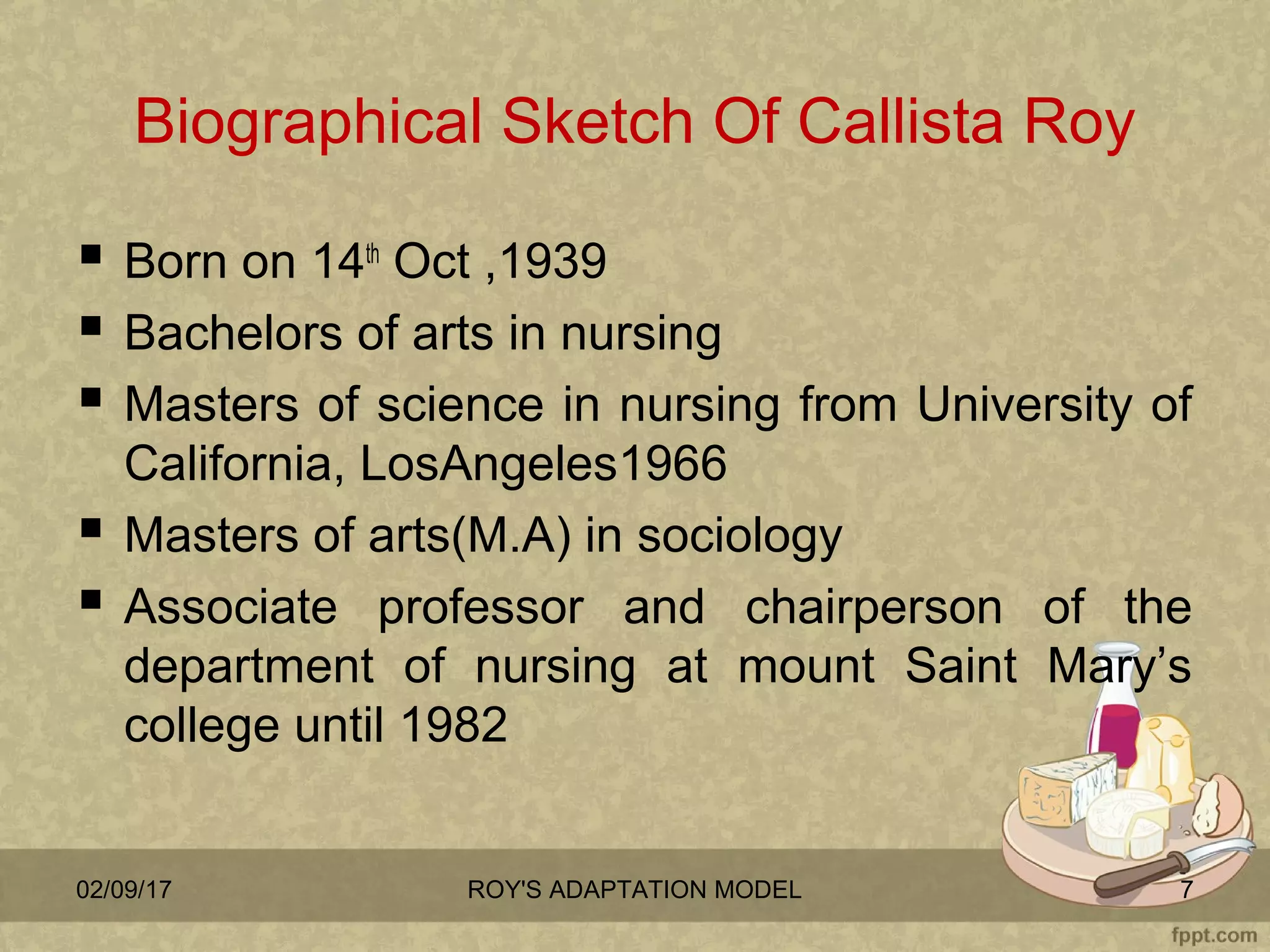 Roy's Adaptation Model | PPT